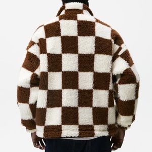 Zara | Jackets & Coats | Zara Men Combination Checkered Plaid Fleece ...